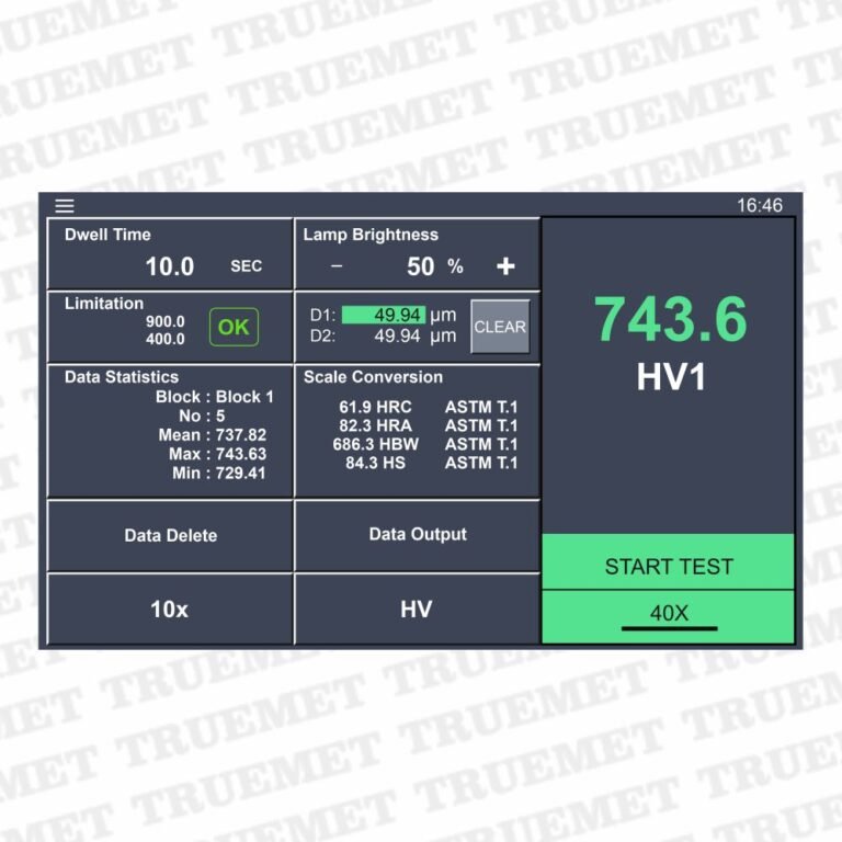 Computerized Digital Touch Screen Micro Vickers Hardness Tester | TRUEMET Computerized Digital Touch Screen Micro Vickers Hardness Tester | TRUEMET